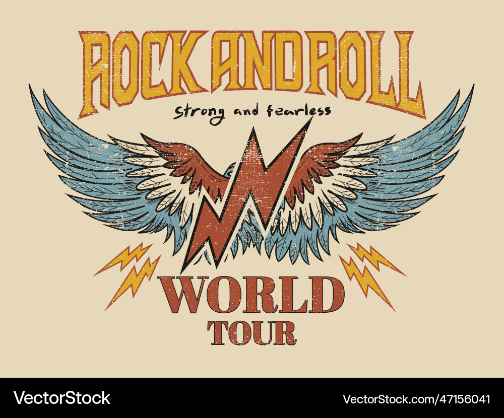 Vintage Rock Tour Artwork Royalty Free Vector Image