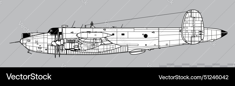 Avro shackleton mr3 maritime reconnaissance Vector Image