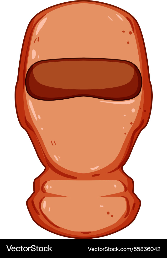 Gear ski mask cartoon Royalty Free Vector Image