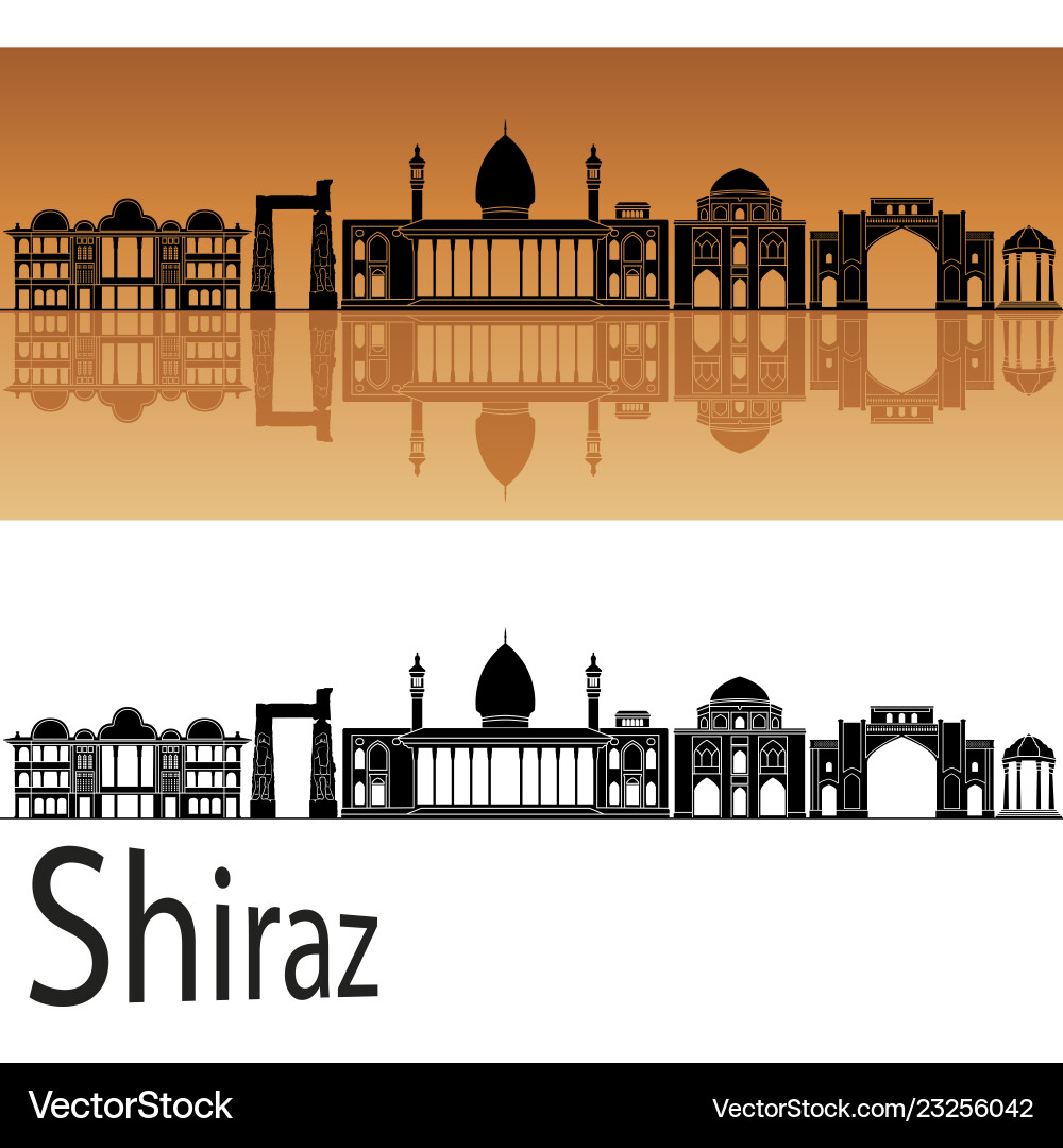 Shiraz skyline Royalty Free Vector Image - VectorStock