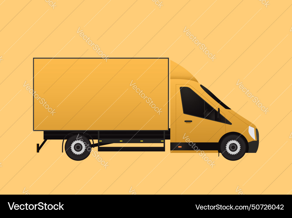 Truck with container van lorry Royalty Free Vector Image