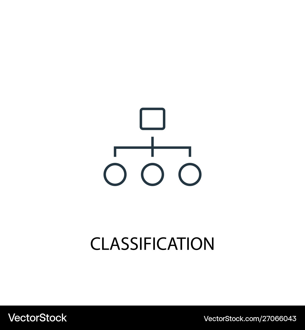 Classification concept line icon simple element Vector Image