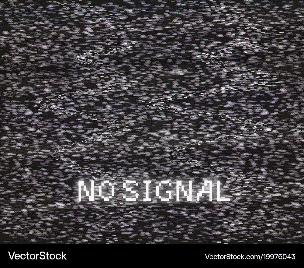 No signal in analog tv Royalty Free Vector Image