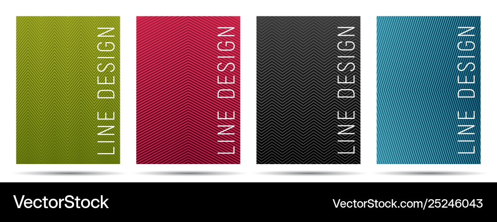 Poster template with different line pattern Vector Image