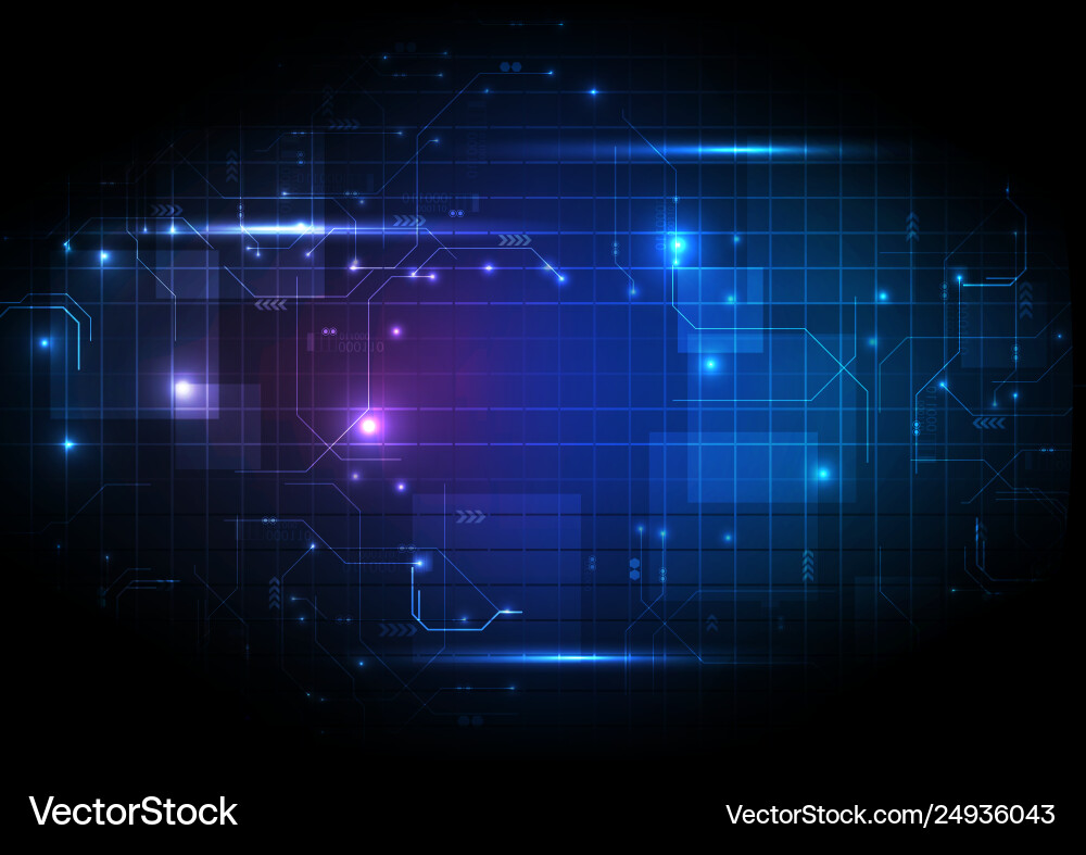 Purple light center circuit digital technology Vector Image