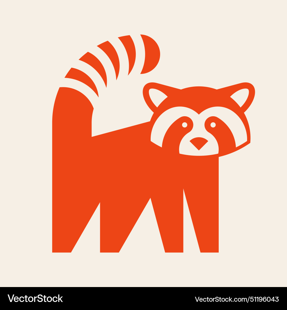 Red panda logo Royalty Free Vector Image - VectorStock
