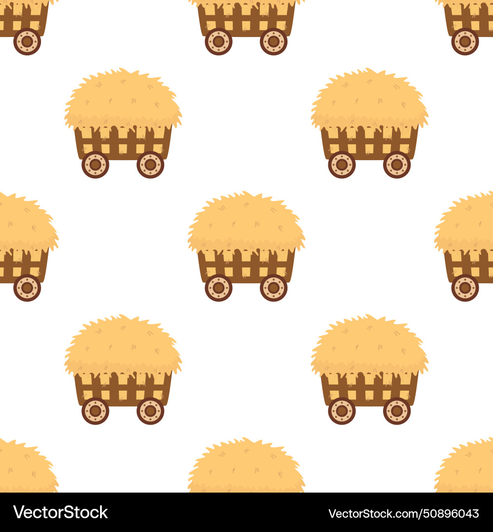Seamless pattern with hay Royalty Free Vector Image