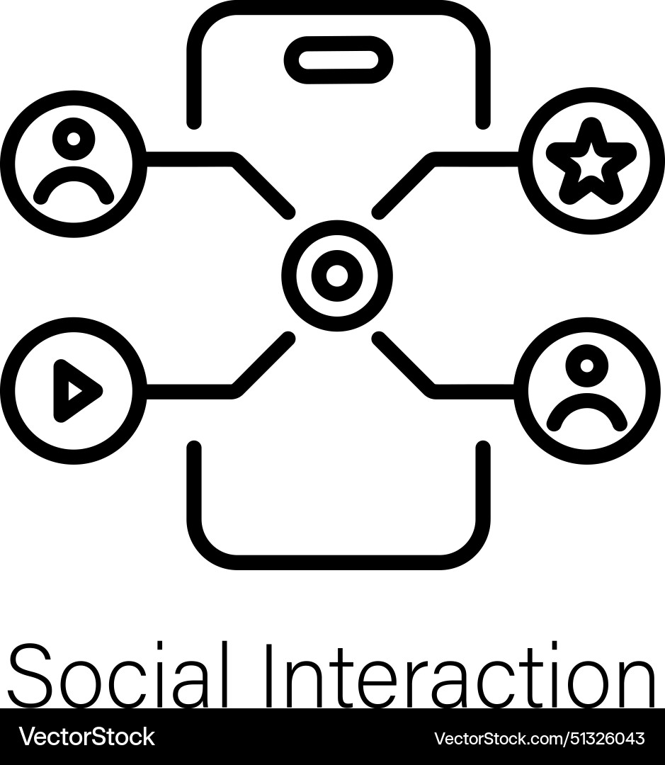 Social interaction Royalty Free Vector Image - VectorStock