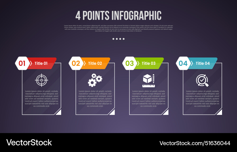 4 points or step process infographic Royalty Free Vector