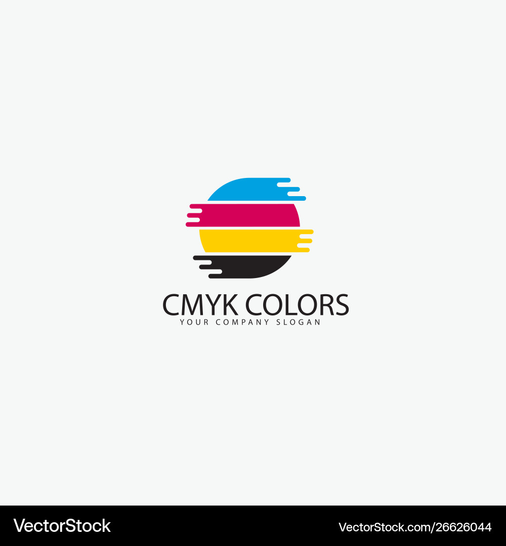 Cmyk colors logo Royalty Free Vector Image - VectorStock