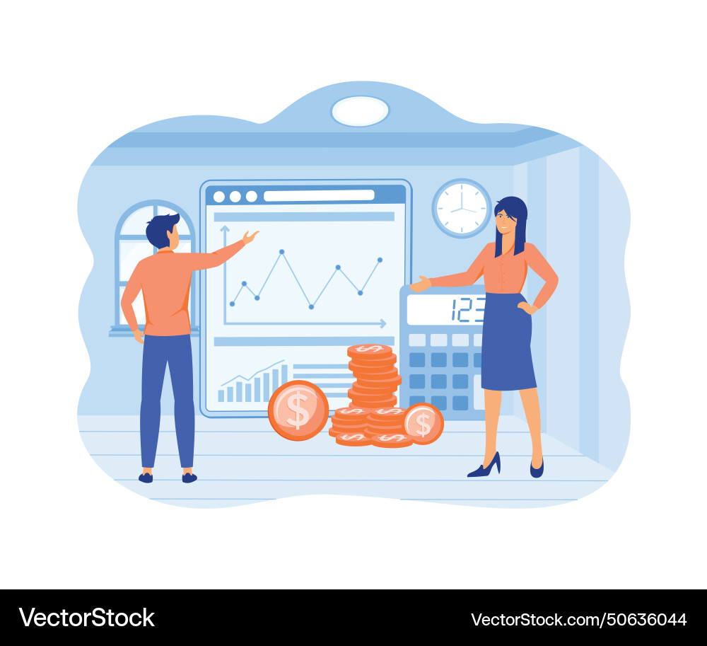 Cost optimization concept financial and marketing Vector Image