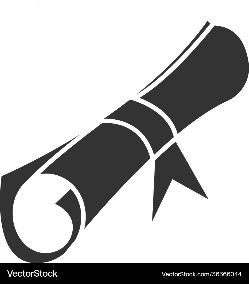 Graduation roll diploma icon design template Vector Image