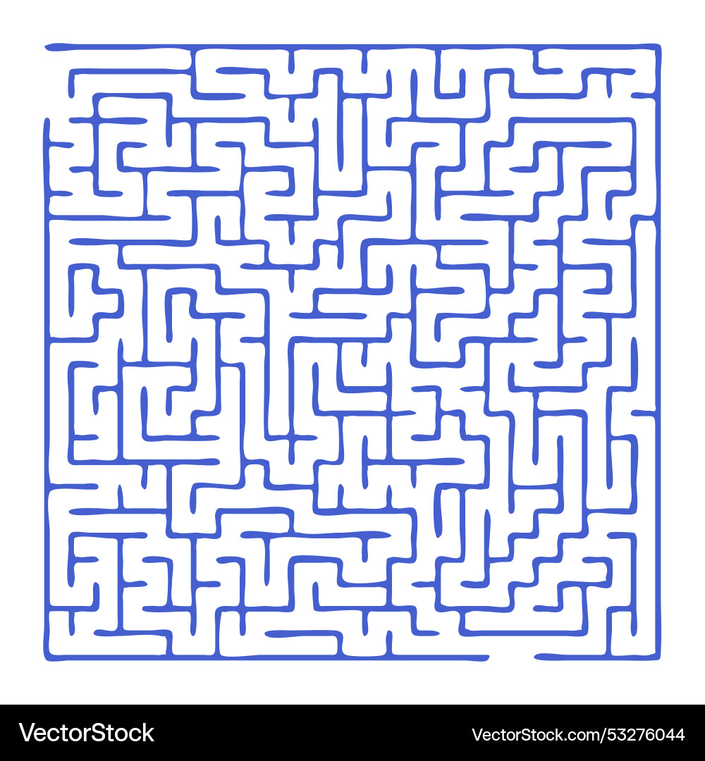 Maze shape design element there is one entrance Vector Image