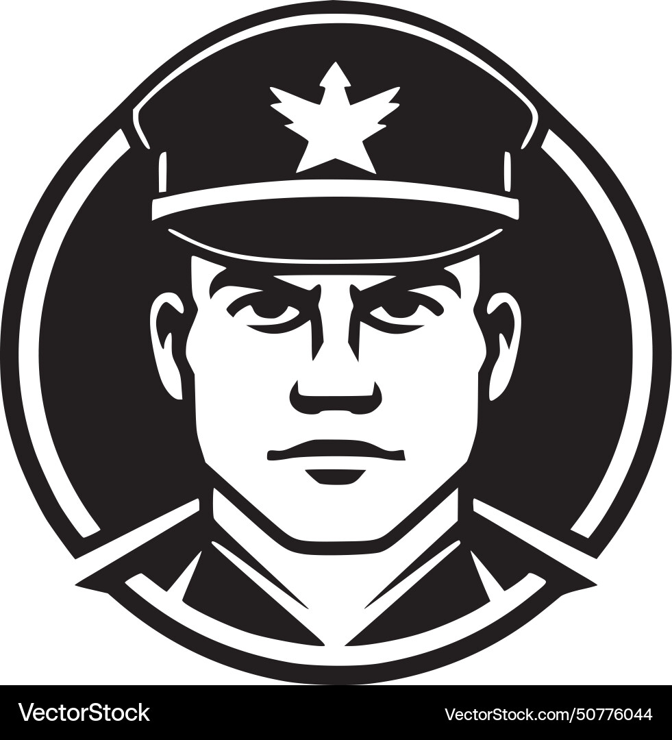 Military - minimalist and flat logo Royalty Free Vector