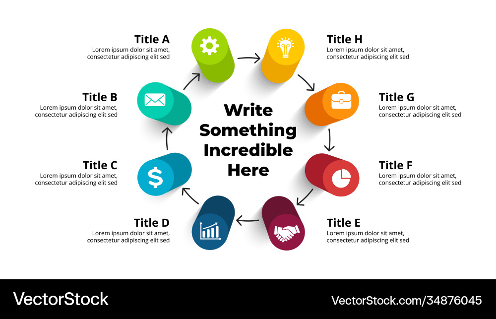 3d perspective infographic presentation Royalty Free Vector