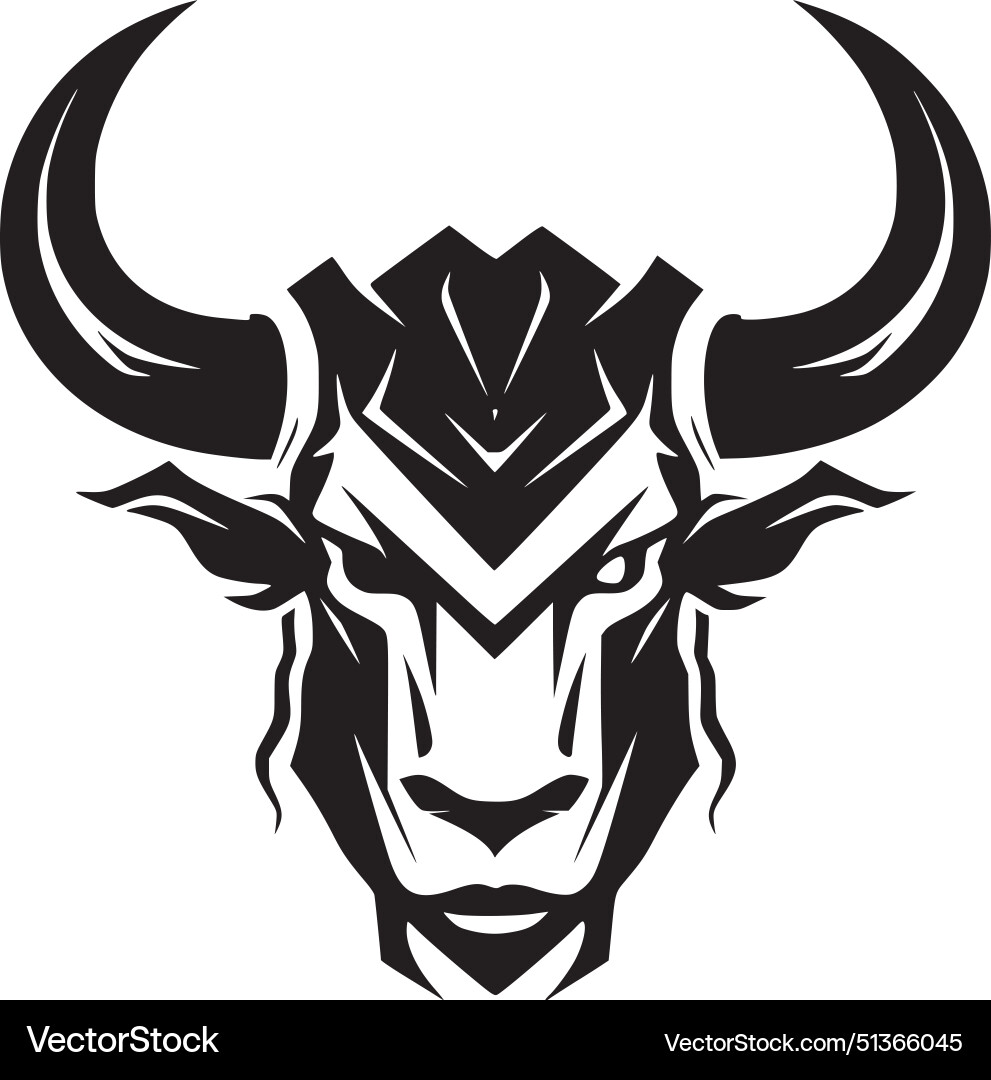 Bull - minimalist and simple silhouette Royalty Free Vector