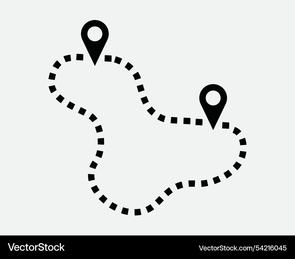 Pathway Destination Icon Royalty Free Vector Image