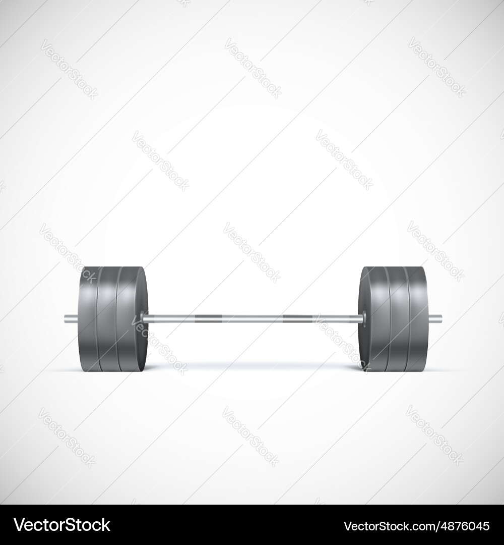 Steel Barbell Royalty Free Vector Image - VectorStock