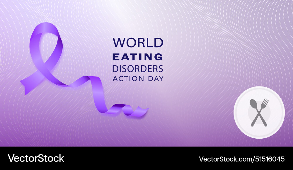 World eating disorders action day Royalty Free Vector Image