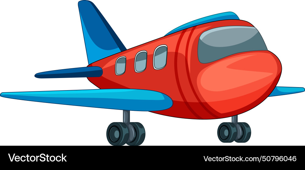 A small red airplane Royalty Free Vector Image