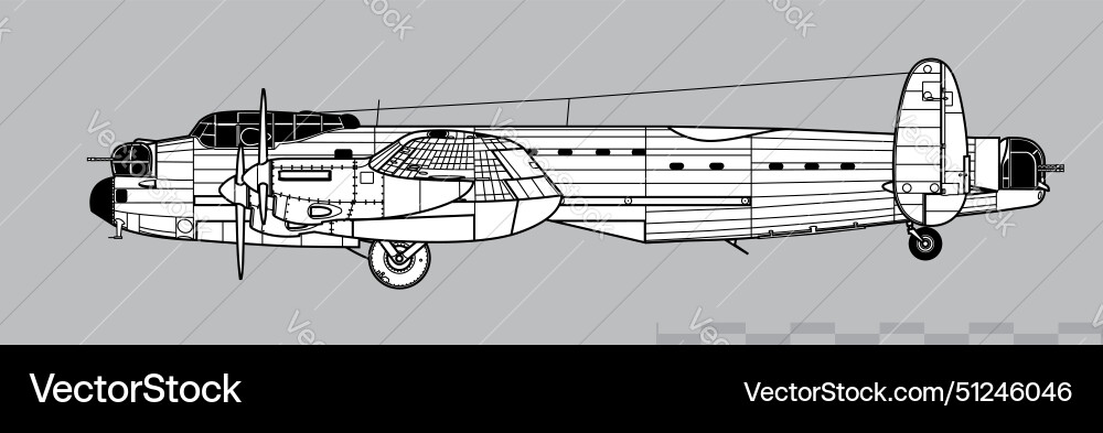 Avro lancaster biii special with upkeep bouncing Vector Image