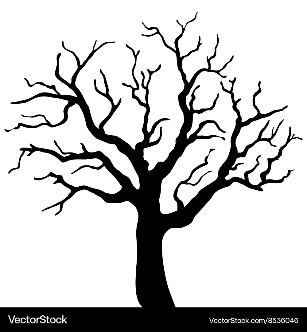Black Tree Silhouette Royalty Free Vector Image