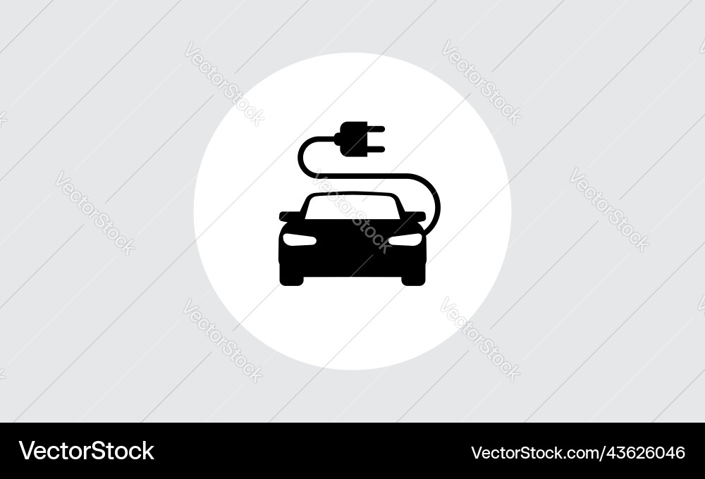 Electric car cable icon charging station logo Vector Image