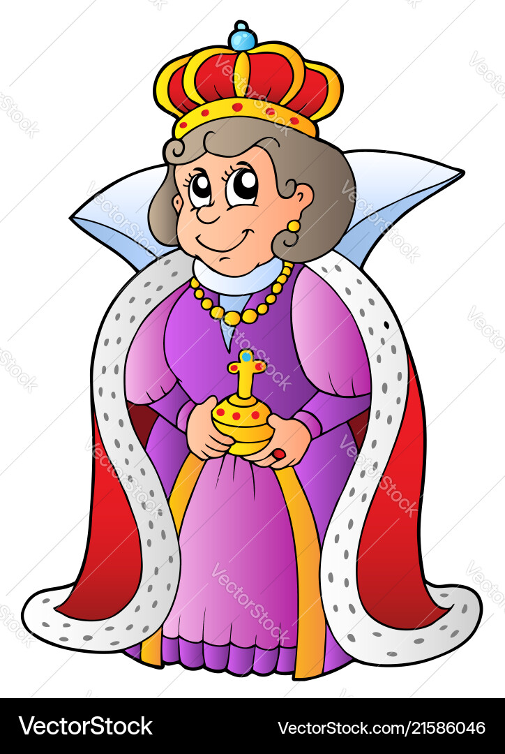 Happy queen Royalty Free Vector Image - VectorStock