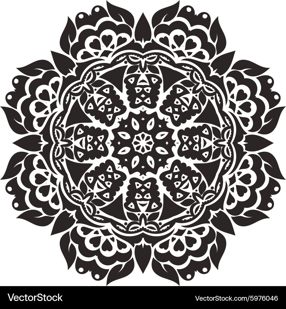 Mandala ornament Royalty Free Vector Image - VectorStock