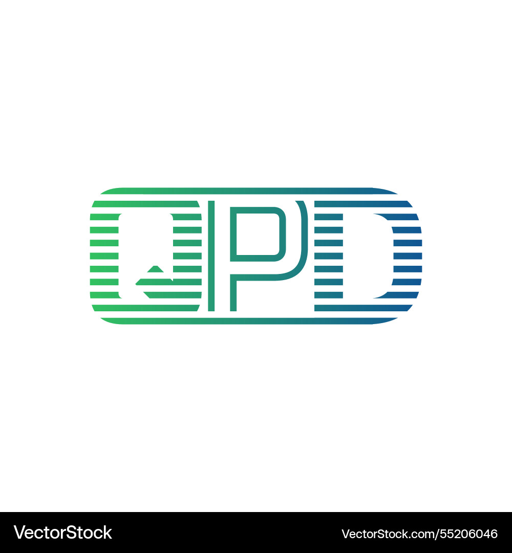 Modern qpd logo design letter qpd minimalist Vector Image