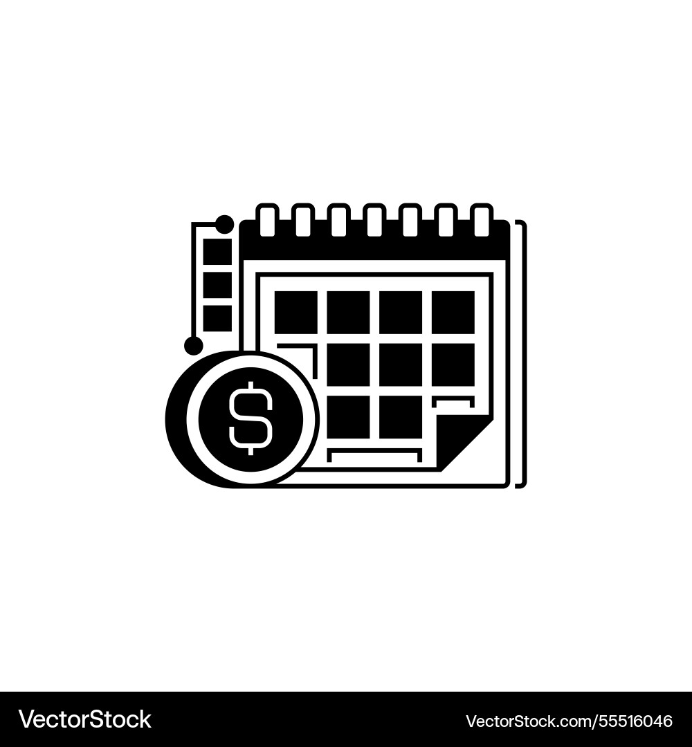 Paid leave line icon linear style sign for mobile Vector Image