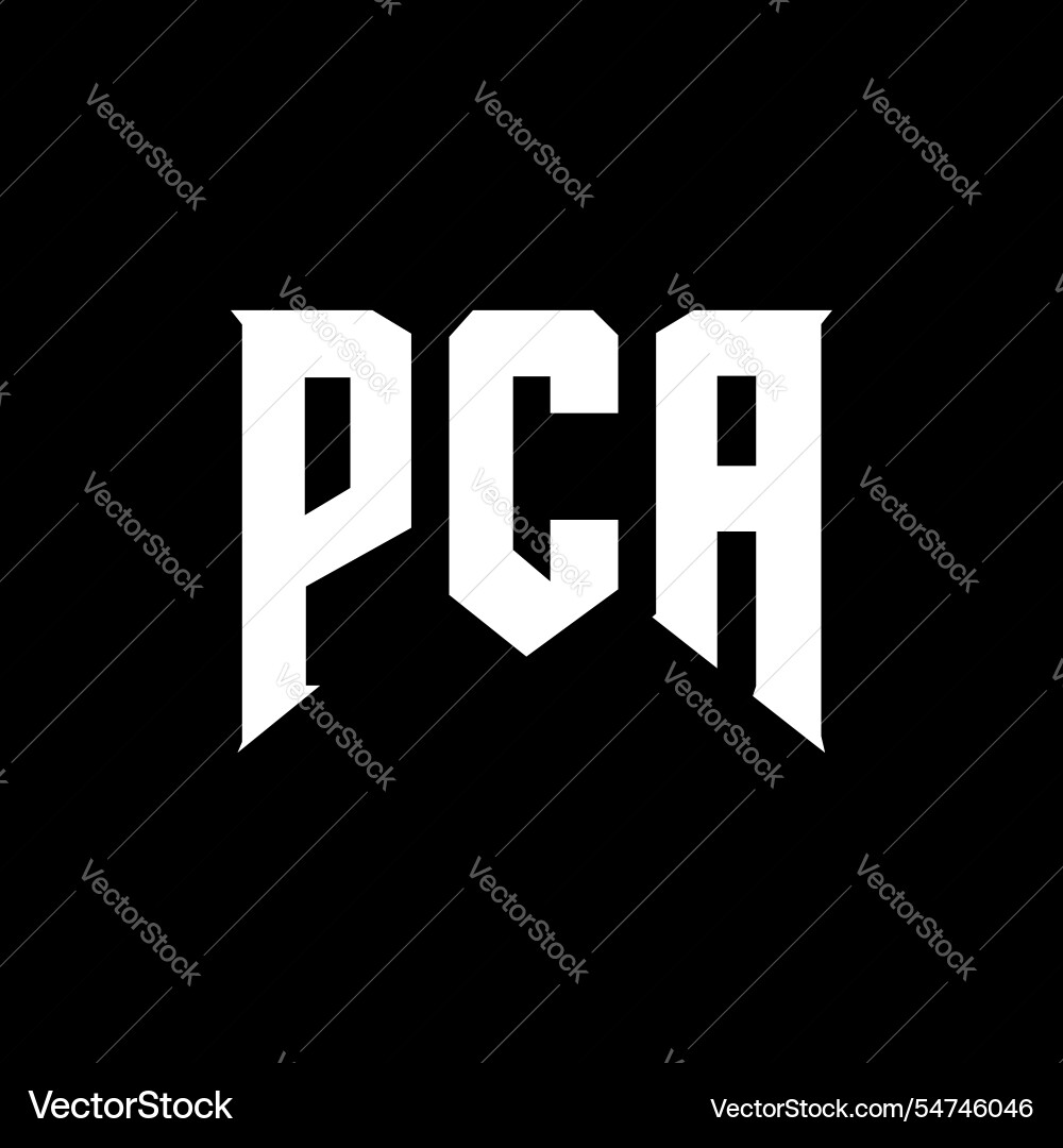 Pca letter logo design for technology company Vector Image