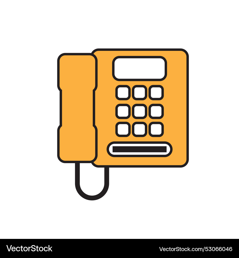Public phone icon pay Royalty Free Vector Image