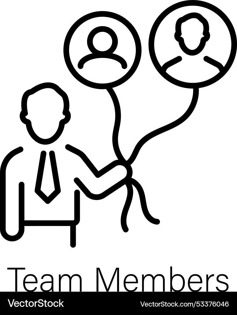 Team members Royalty Free Vector Image - VectorStock