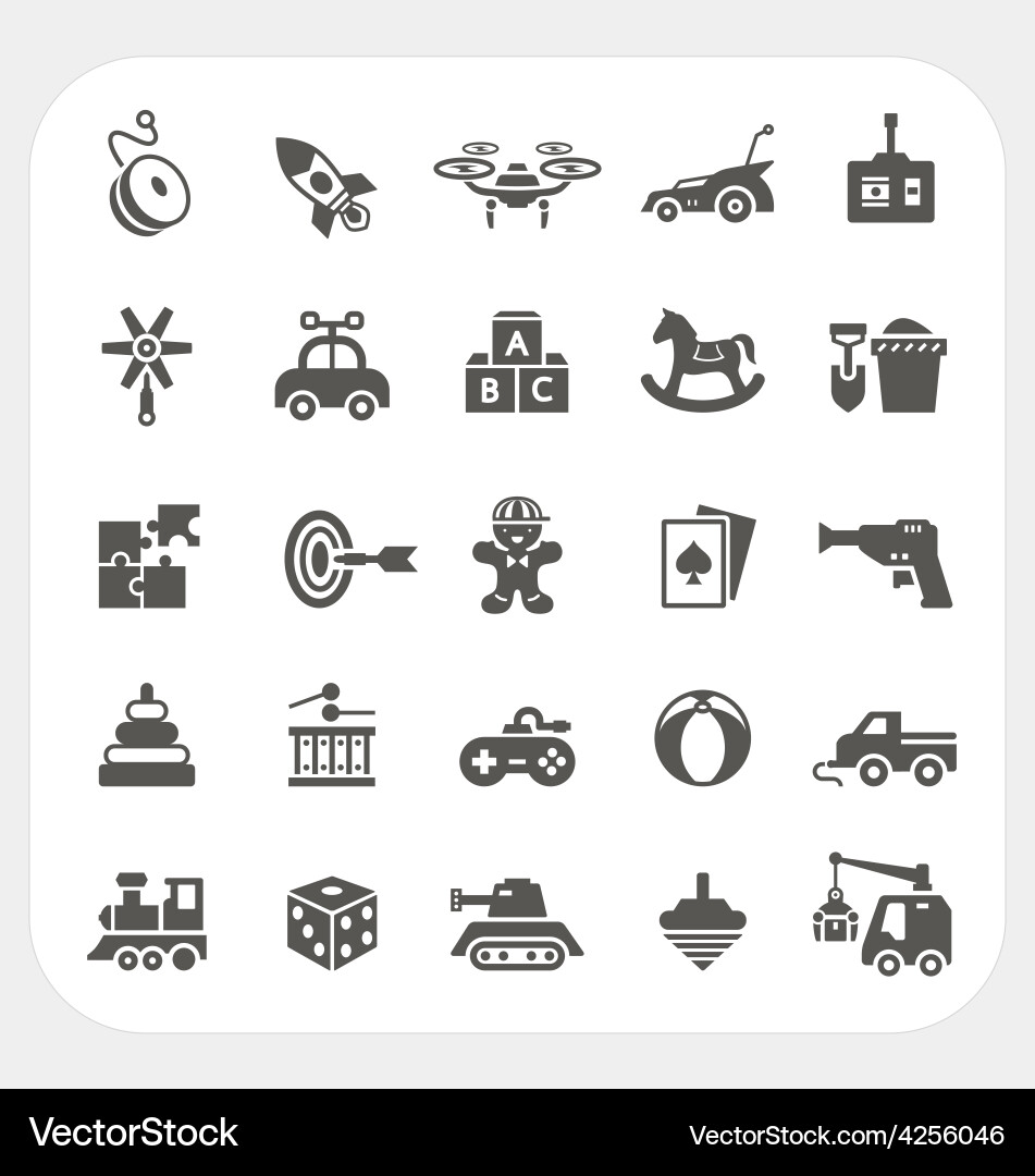 Toy icons set Royalty Free Vector Image - VectorStock