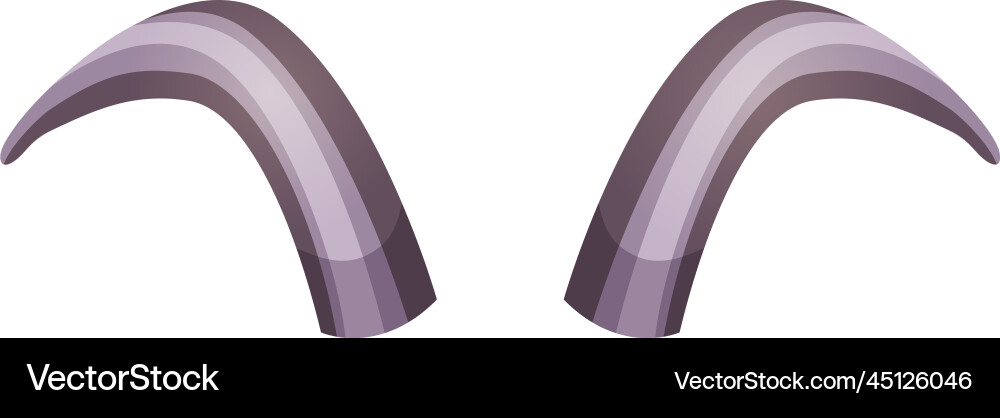 Violet horns mask composition Royalty Free Vector Image