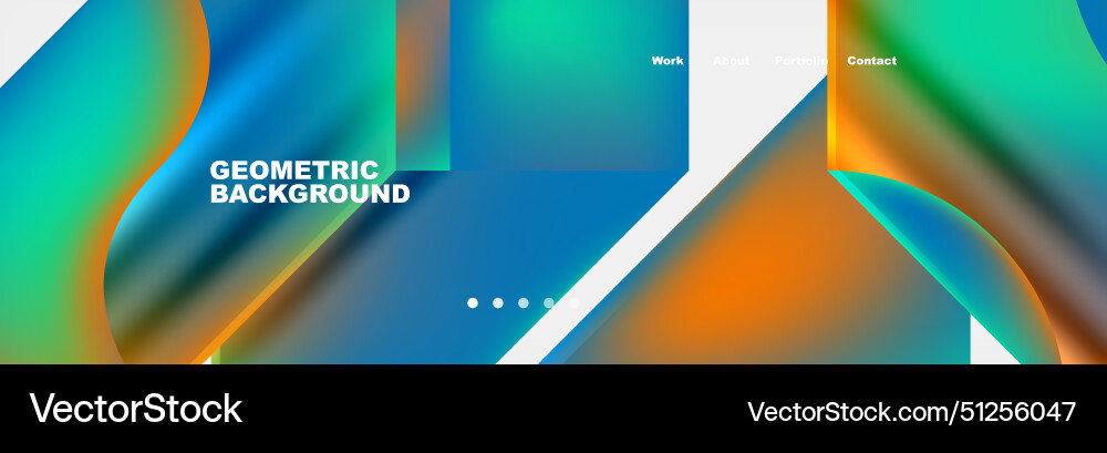 Abstract geometric shapes web design page Vector Image