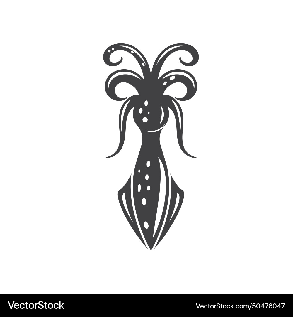 Black sea cuttlefish icon element design template Vector Image