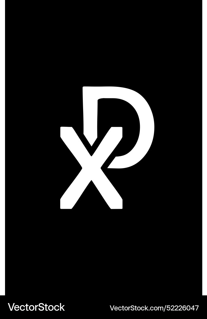 Dx letter logo Royalty Free Vector Image - VectorStock