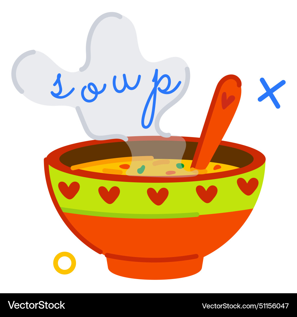 Hot soup Royalty Free Vector Image - VectorStock