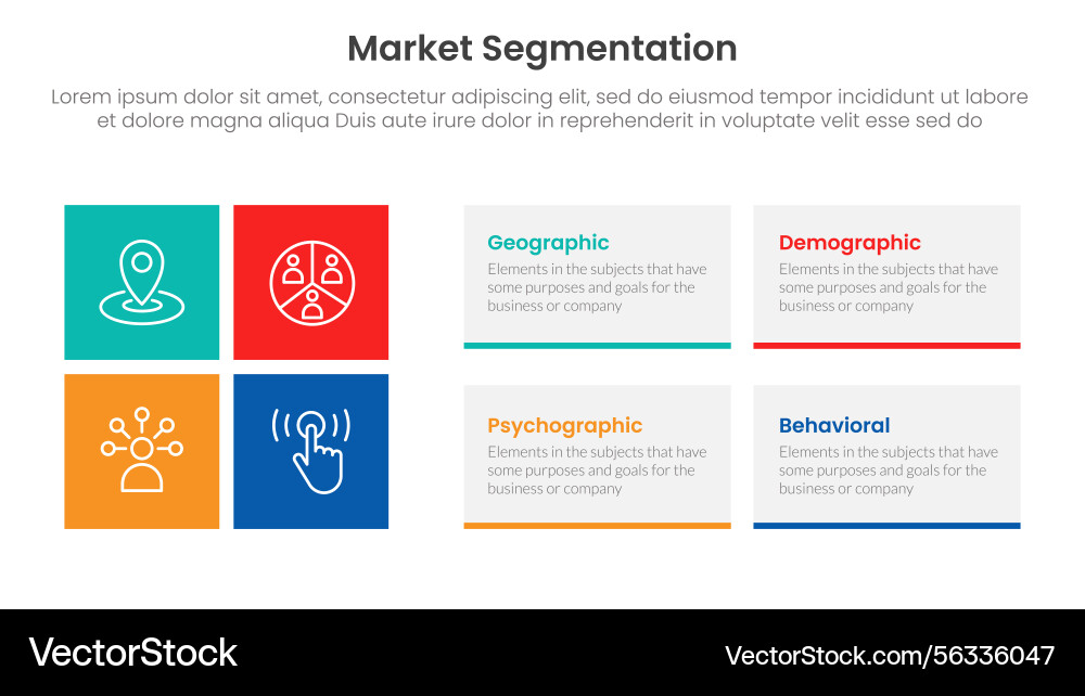 Market Segmentation Framework Analysis Royalty Free Vector