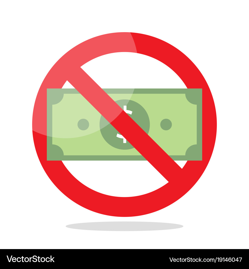 No money sign Royalty Free Vector Image - VectorStock