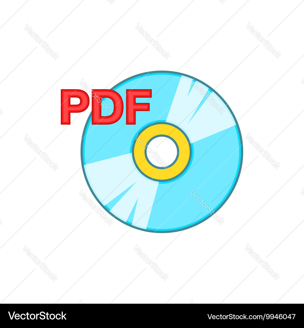 Pdf book icon cartoon style Royalty Free Vector Image