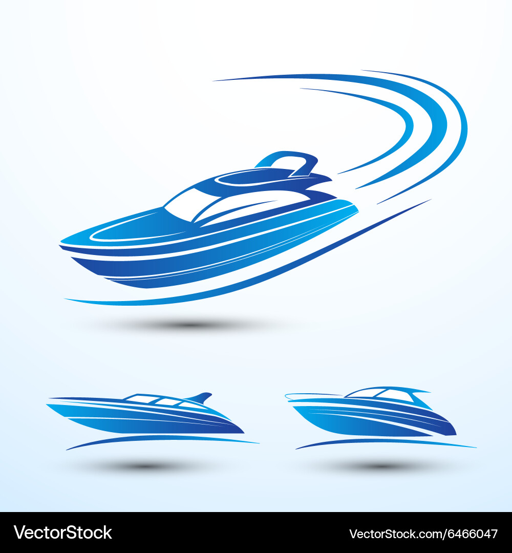 Speed boat Royalty Free Vector Image - VectorStock