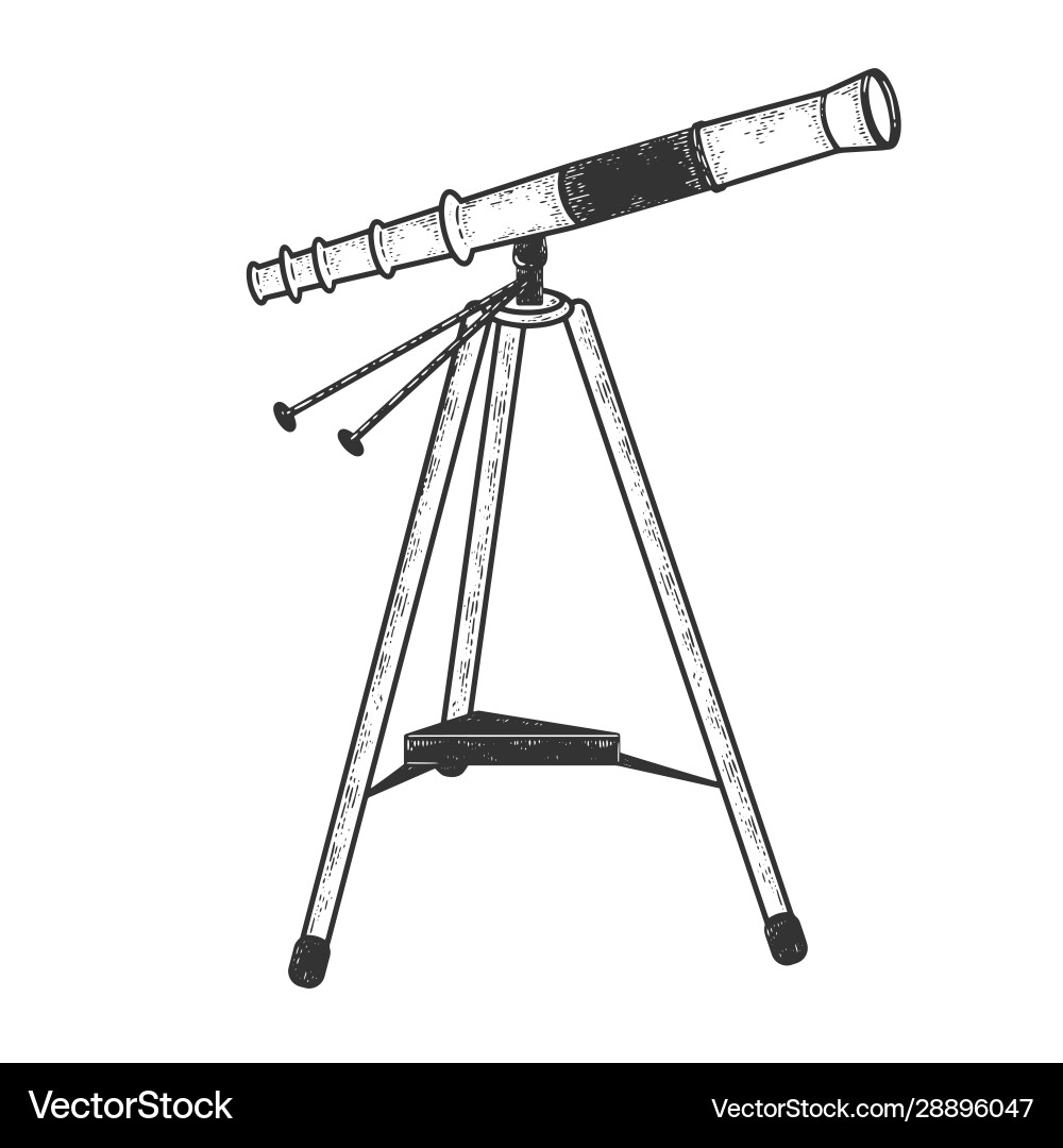 Telescope sketch Royalty Free Vector Image - VectorStock