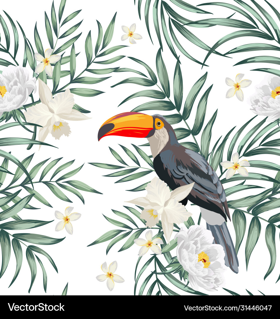 Tropical seamless pattern Royalty Free Vector Image