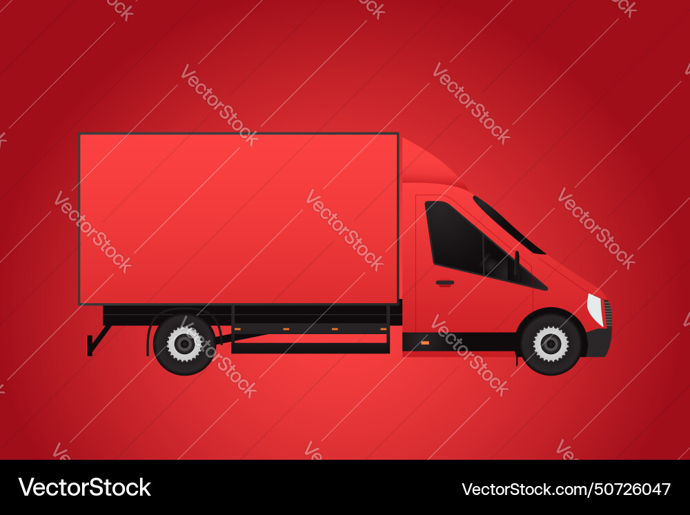 Truck with container van lorry Royalty Free Vector Image