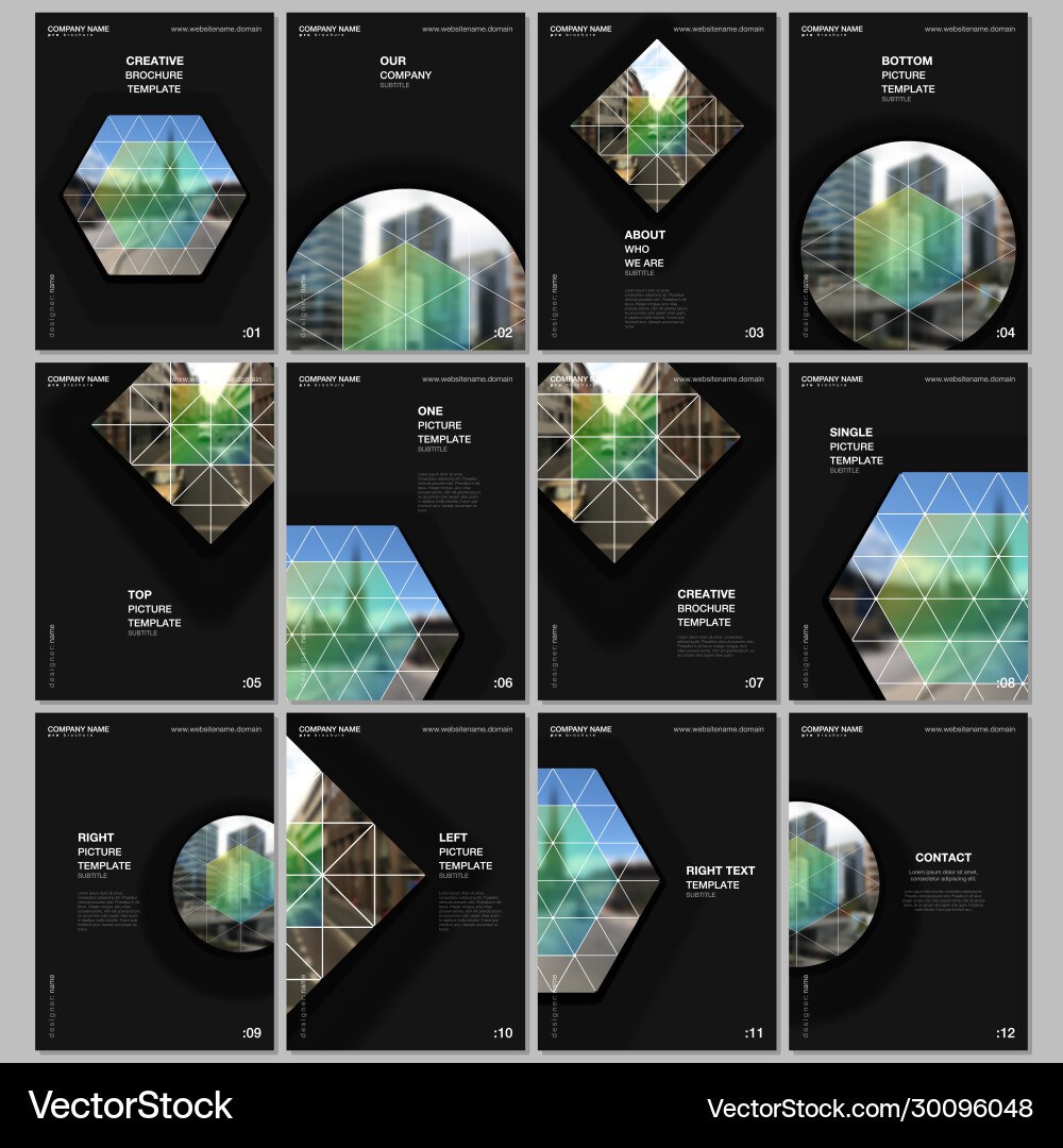 A4 brochure layout covers design templates Vector Image