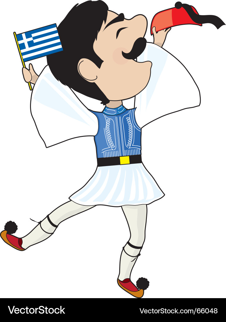 Dancing with flag Royalty Free Vector Image - VectorStock