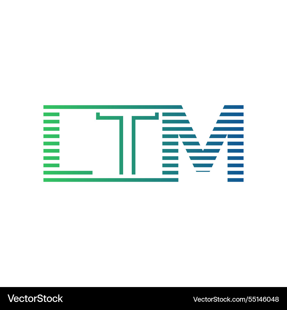 Modern ltm logo design letter minimalist Vector Image